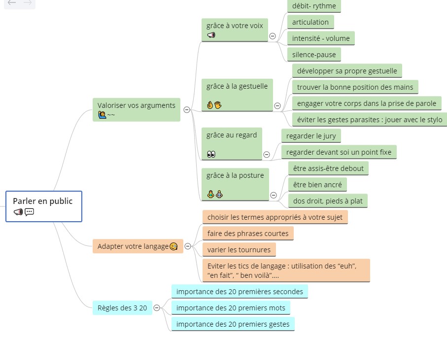 Pourquoi la mindmap peut être utile pour un oral?